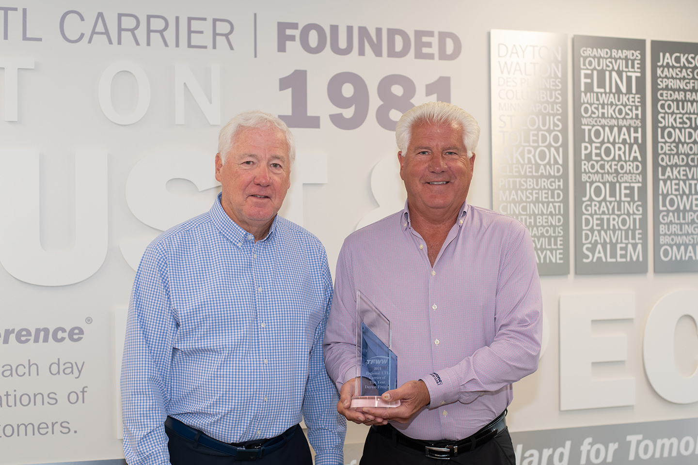 Dayton Freight – Dayton Freight Named the 2021 Regional LTL Carrier of ...