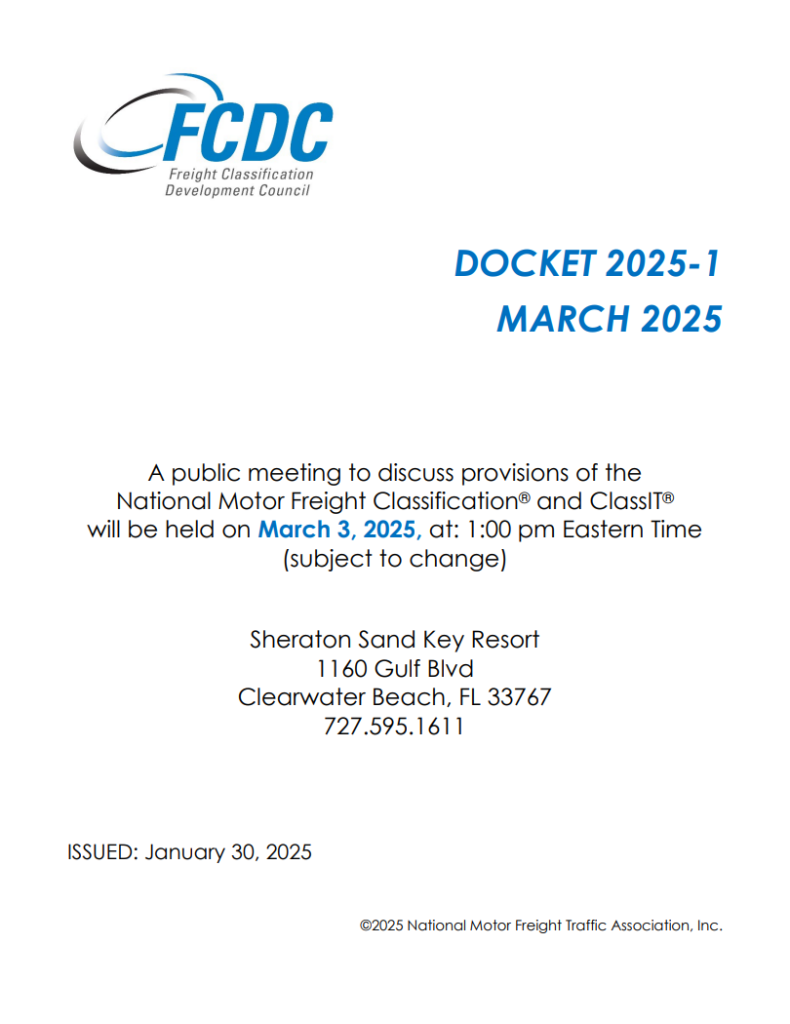 Dayton Freight – NMFC Classification Changes