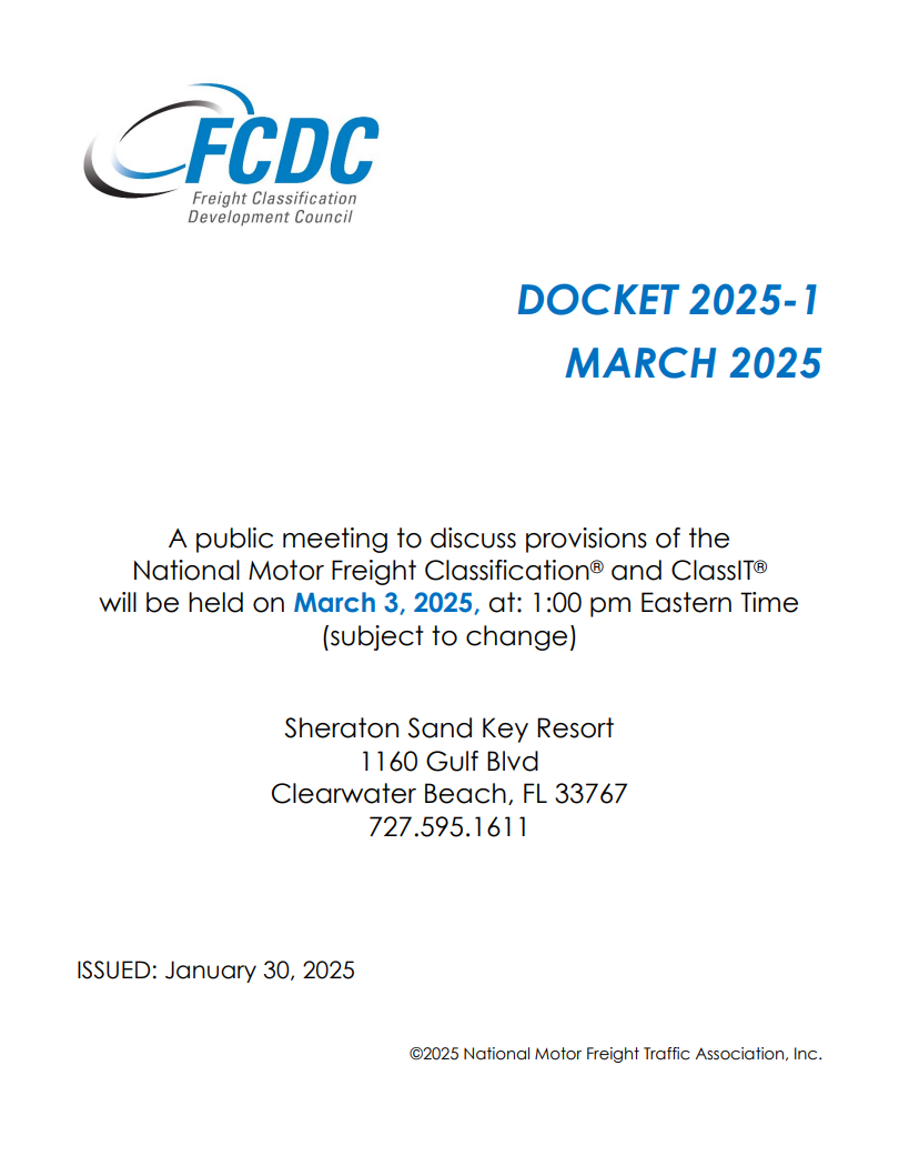 Dayton Freight – NMFC Classification Changes