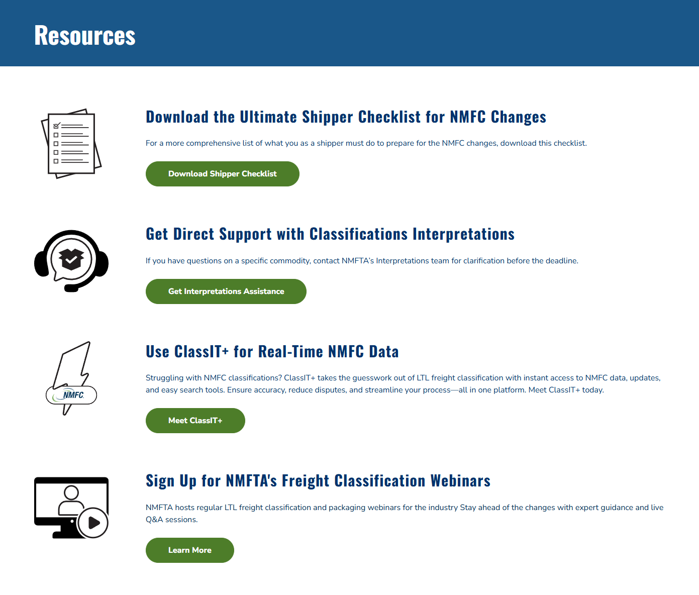 Dayton Freight – NMFC Classification Changes